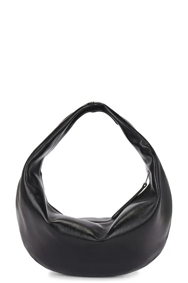 Khaite Olivia Patent Hobo Bag - Black