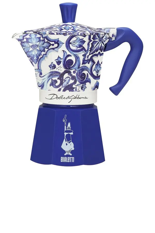DOLCE & GABBANA CASA Bialetti 6 Cup Moka Machine - Blue Mediterraneo