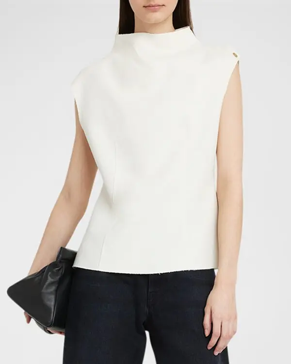 ARMARIUM Era Mock-neck Cap-sleeve Top
