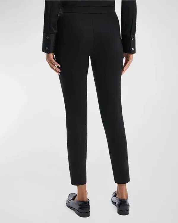 Theory Adbelle Core Scuba High-waist Ankle Leggings - Black