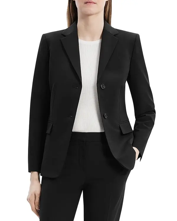 Theory Single-breasted Slim-fit Blazer - Black