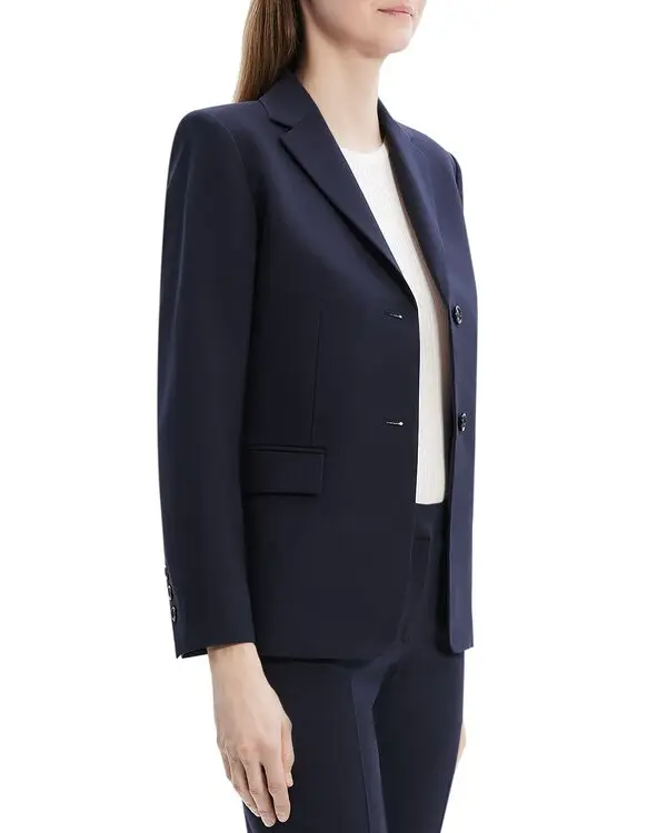 Theory Single-breasted Slim-fit Blazer - Deep Navy