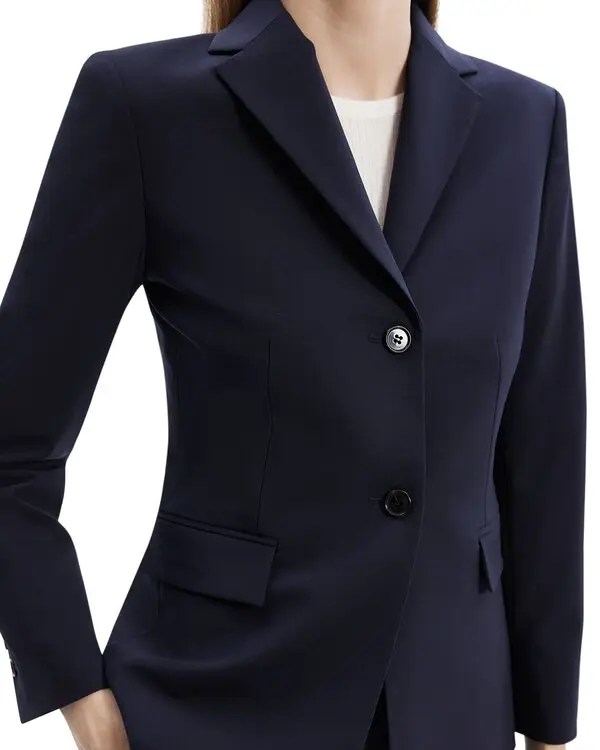 Theory Single-breasted Slim-fit Blazer - Deep Navy