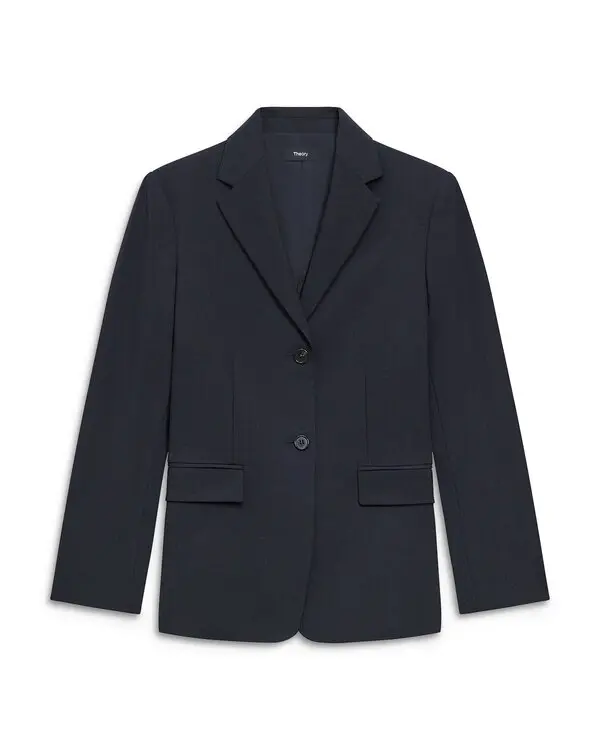 Theory Single-breasted Slim-fit Blazer - Deep Navy