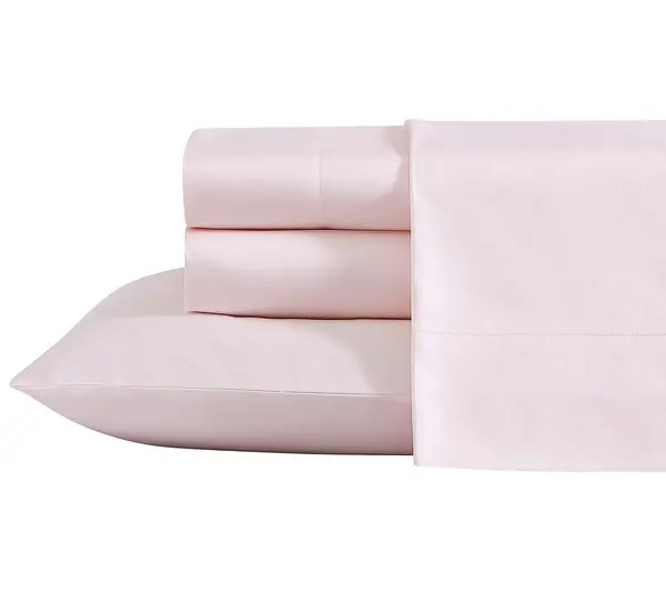 Laura Ashley Solid Pink King Sheet Set