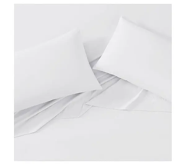 Laura Ashley Solid White Queen Sheet Set
