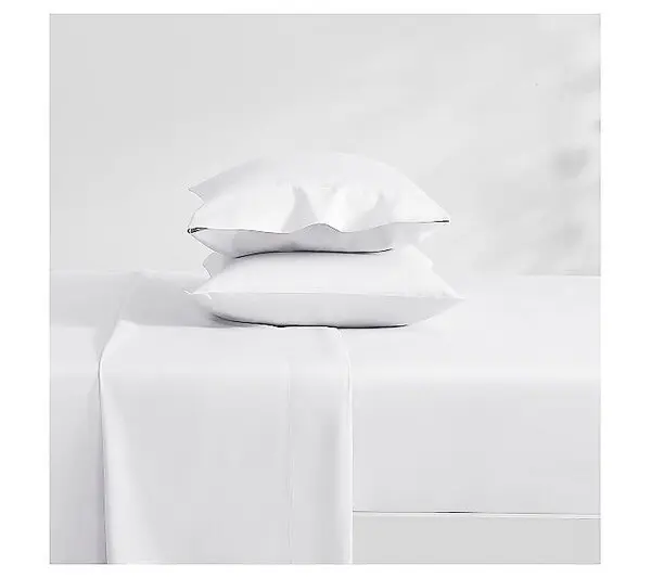 Laura Ashley Solid White Queen Sheet Set