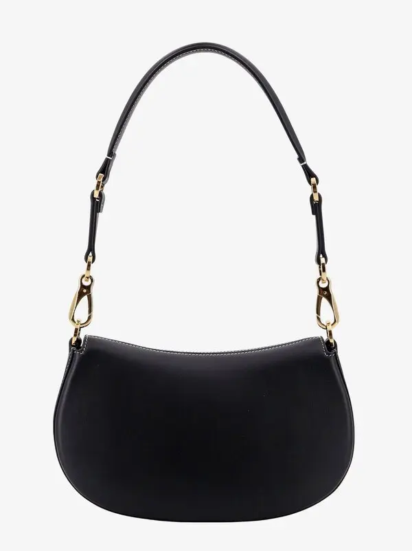 Valentino Garavani Leather Shoulder Bag With Vlogo Signature Detail - Black