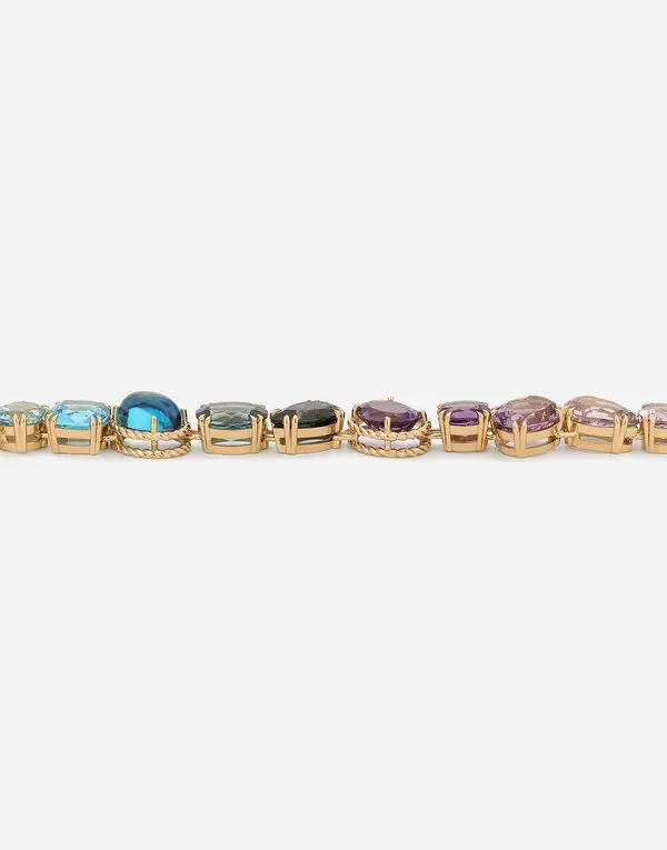 Dolce & Gabbana Rainbow Gemstone Necklace - Gold
