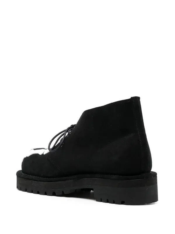 Takahiromiyashita Thesoloist. Skeleton-Print Derby Shoes In Black