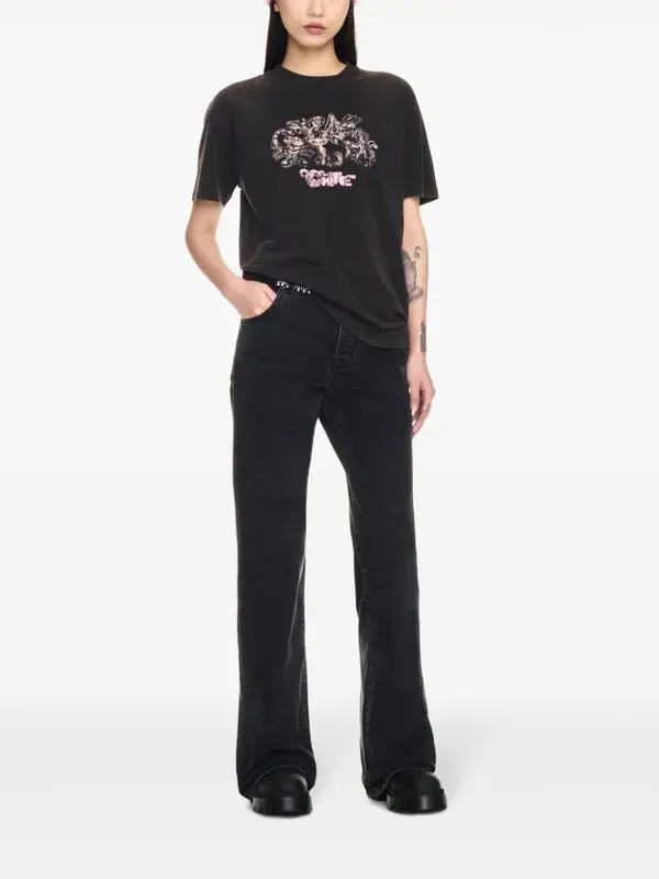 Off-White Washed Characters T-shirt
