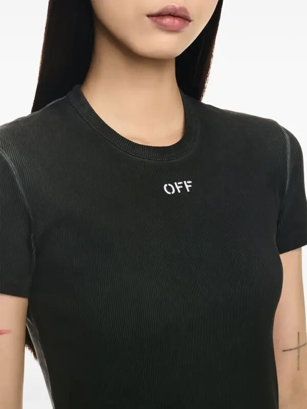 Off-White Logo-embroidered T-shirt
