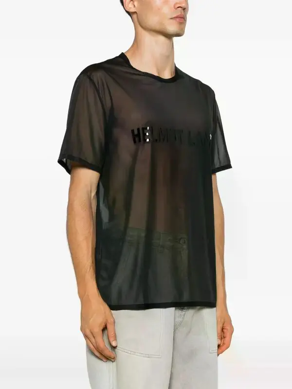Helmut Lang Logo-appliqué Sheer T-shirt