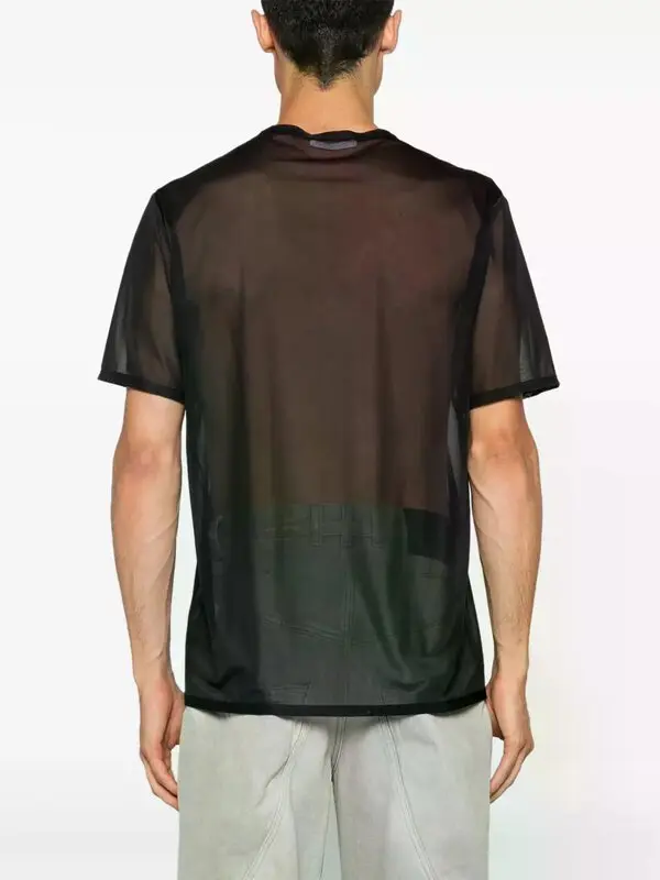 Helmut Lang Logo-appliqué Sheer T-shirt