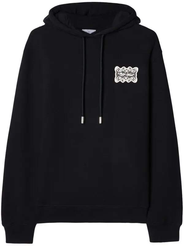 Off-White Lace Logo Appliqué Hoodie
