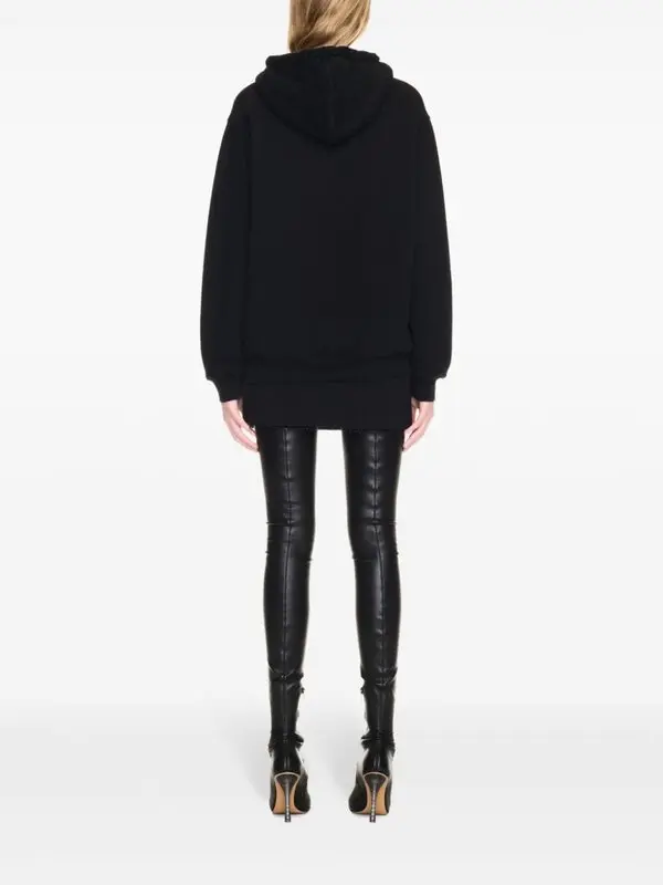 Off-White Lace Logo Appliqué Hoodie