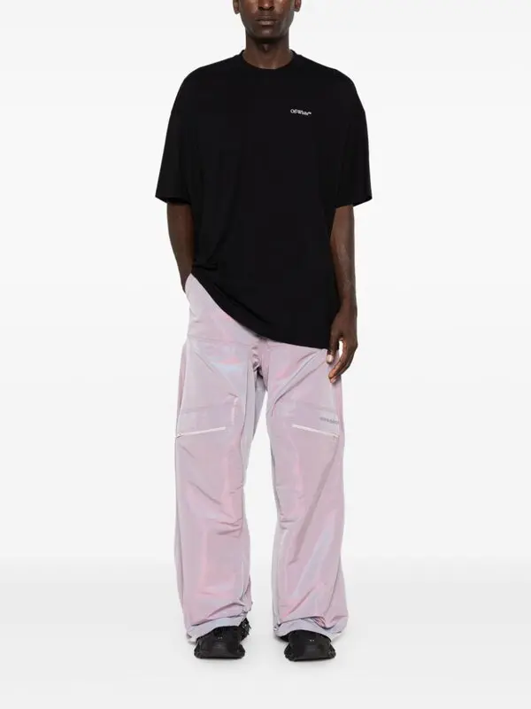 Off-White Logo-print Cotton T-shirt - Black