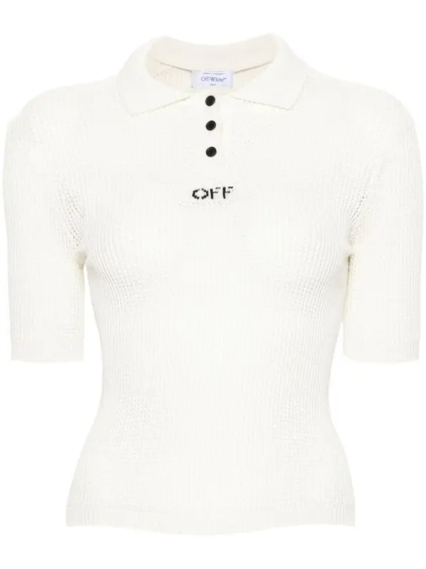 Off-White Logo-embroidered Polo Shirt
