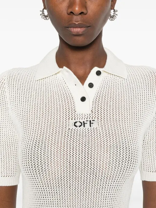 Off-White Logo-embroidered Polo Shirt