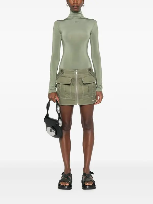 Off-White Logo-embroidered Mini Skirt