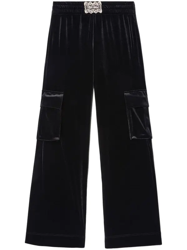 Off-White Velvet Cargo Track Pants