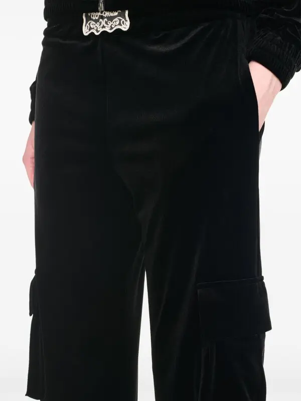 Off-White Velvet Cargo Track Pants