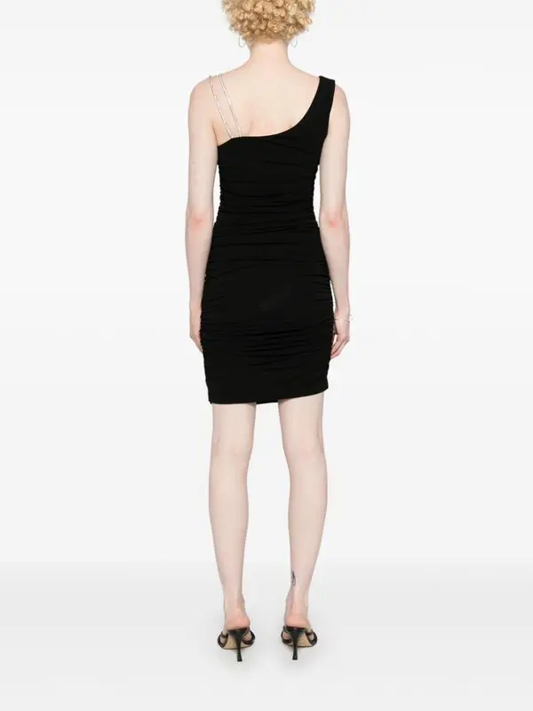 Off-White Asymmetric Crepe Mini Dress