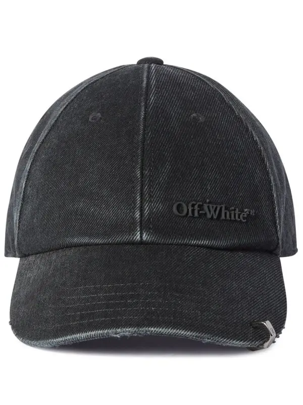 Off-White Appliqué Distressed Cap