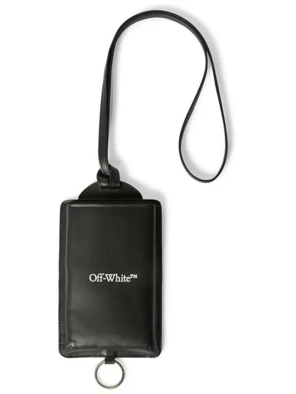 Off-White Bookish Phone Card Holder - Black