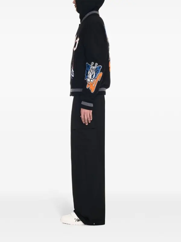 Off-White Chenille-logo Bomber Jacket