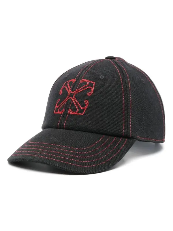 Off-White Arrow Denim Baseball Cap - Black