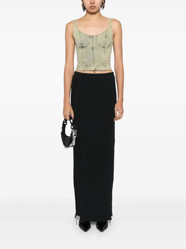 Vetements Embroidered Jersey Maxi Skirt