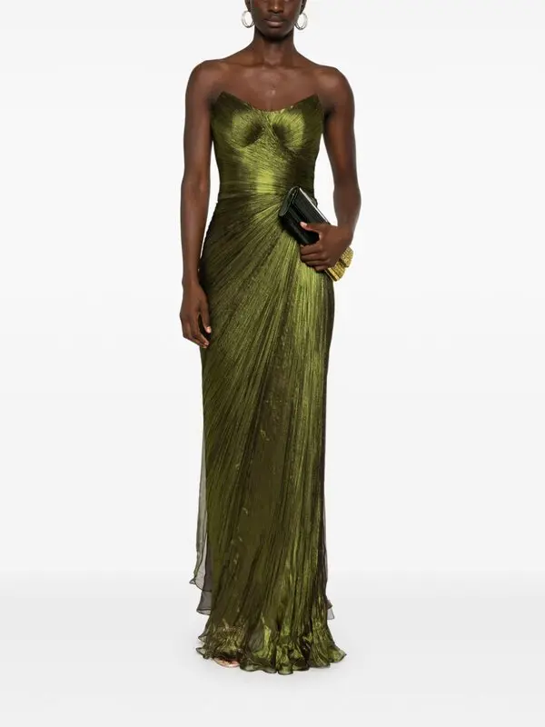 IRIS SERBAN Leila Maxi Dress - Green