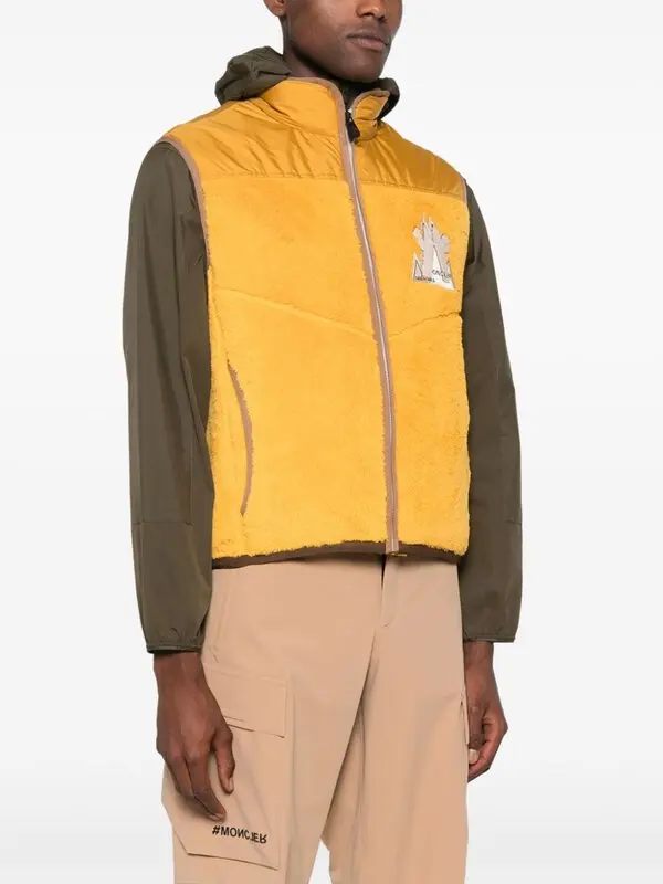 Moncler Fleece Down Gilet - Yellow | Editorialist