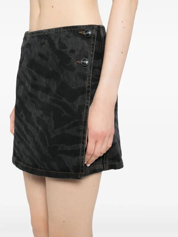 GANNI Button-detailed Mini Skirt