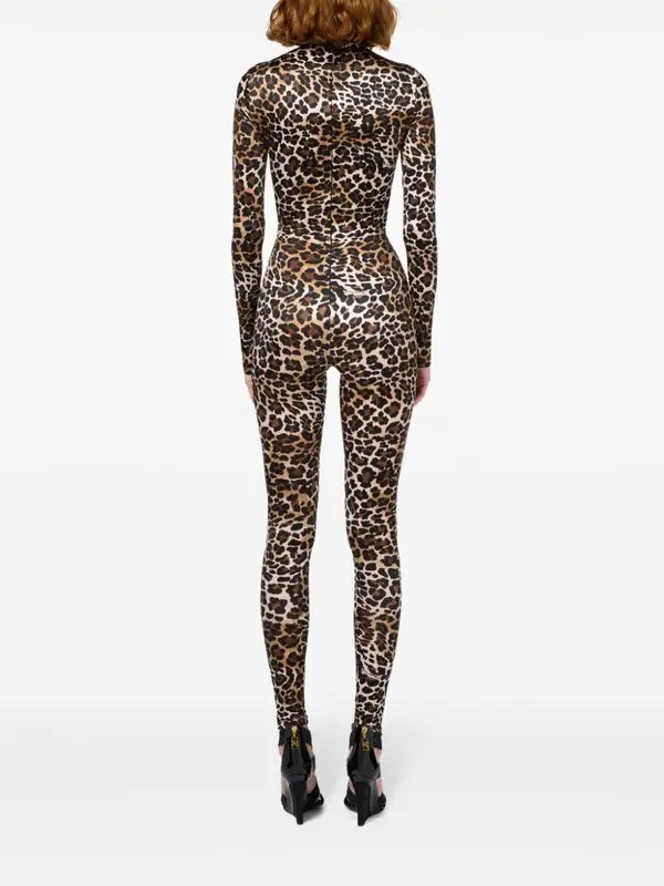 Elisabetta Franchi Leopard-print Cut-out Jumpsuit