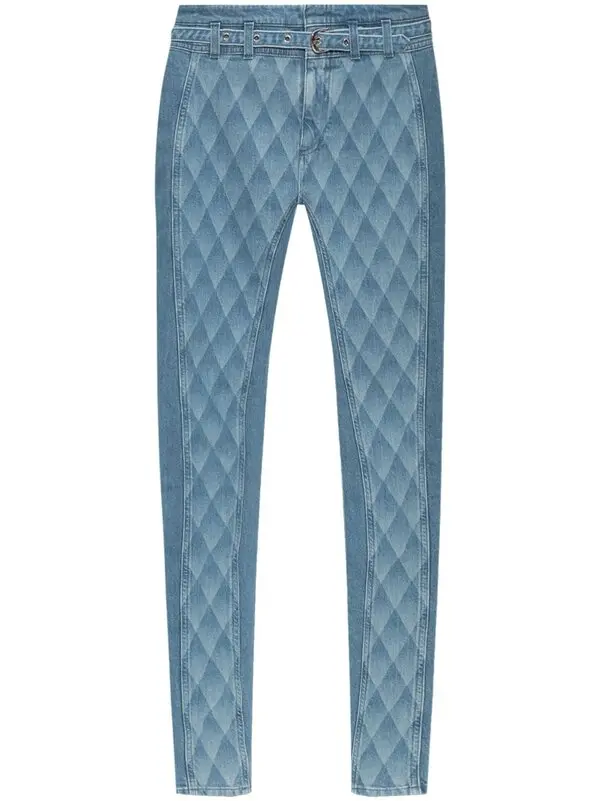 Balmain Geometric-print Skinny Jeans