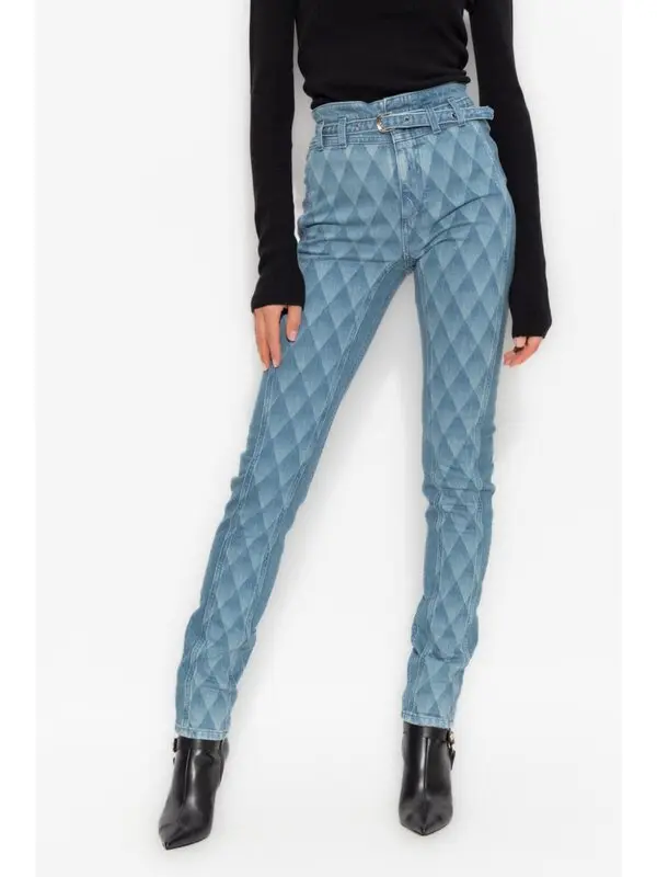 Balmain Geometric-print Skinny Jeans