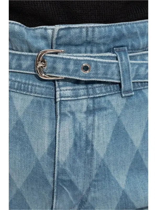 Balmain Geometric-print Skinny Jeans