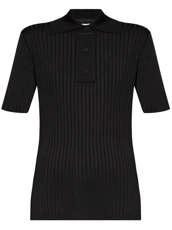 JIL SANDER Ribbed Polo Top