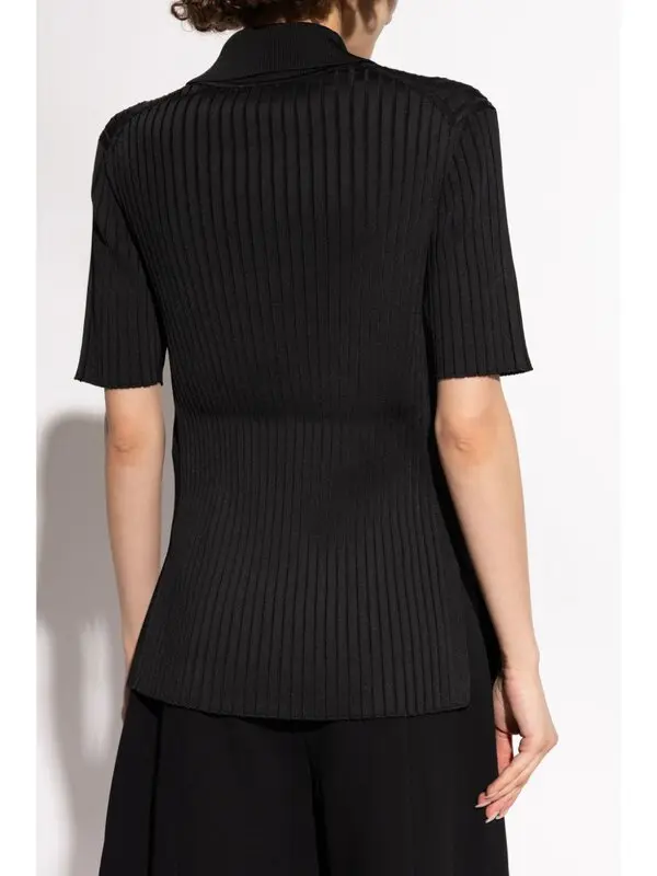 JIL SANDER Ribbed Polo Top