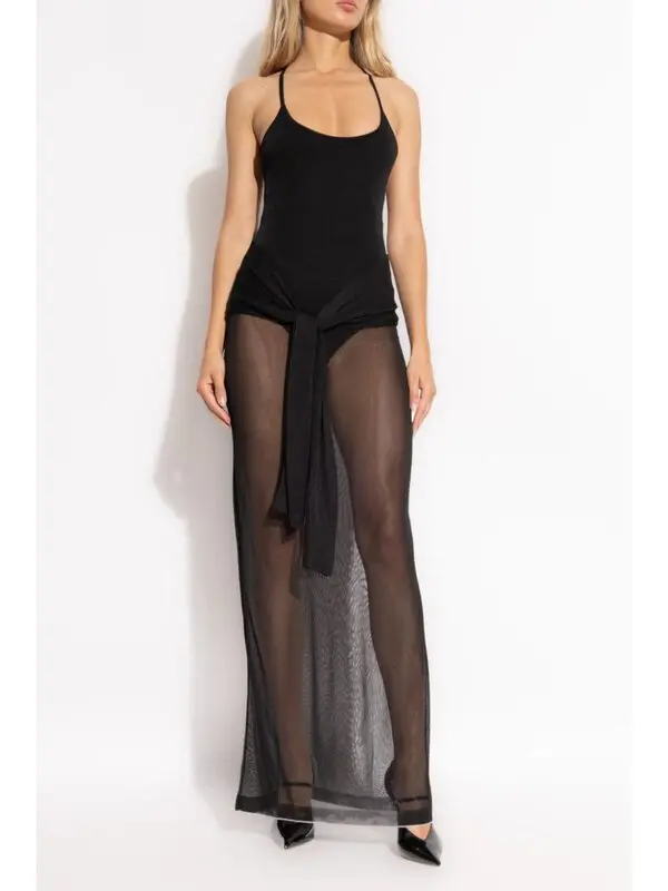 Jacquemus La Robe Nodo Maxi Dress - Black