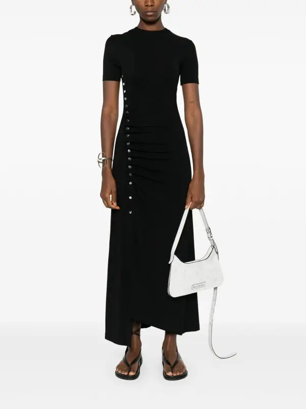 Rabanne Pleated Dress - Black
