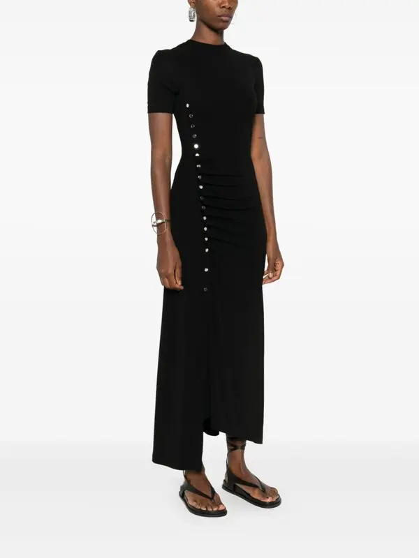Rabanne Pleated Dress - Black