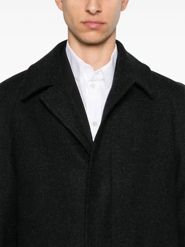 LARDINI Striped Virgin Wool-cashmere Coat