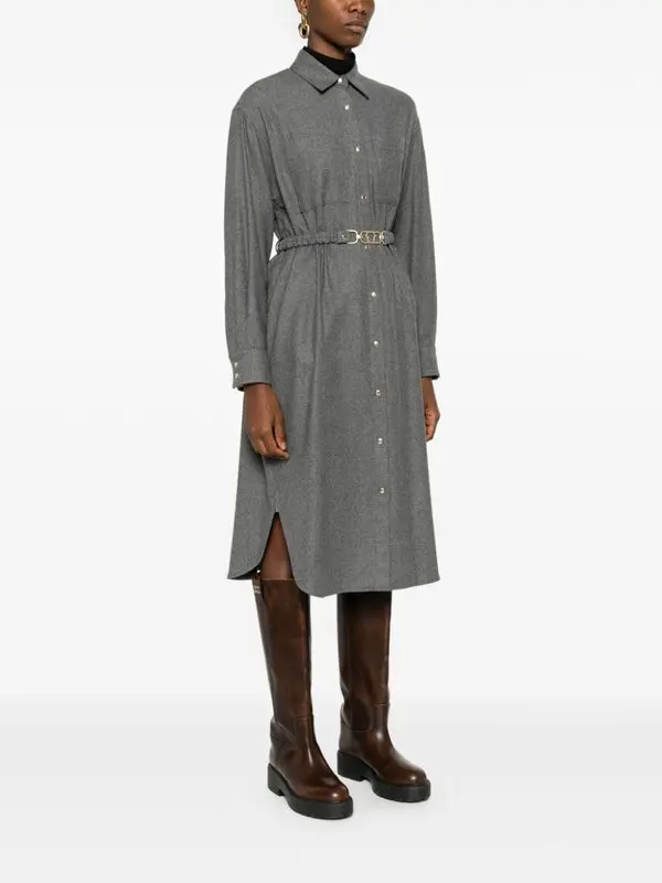 moncler shirt dress Pleated Mid-Length Shirt Dress Size: 36