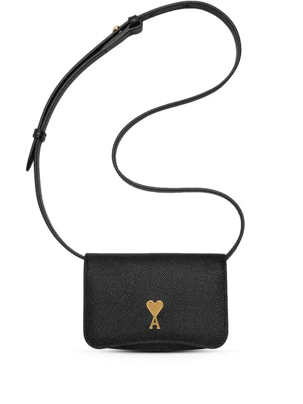 AMI Paris Paris Paris Leather Card Holder
