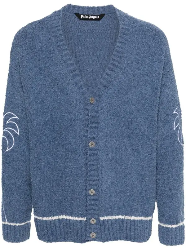 Palm Angels Palm Tree Embroidery Cardigan
