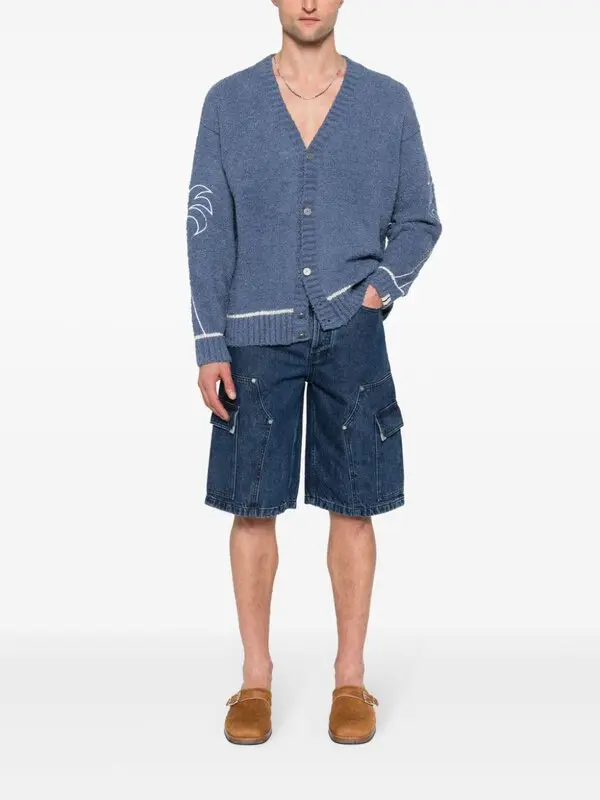 Palm Angels Palm Tree Embroidery Cardigan