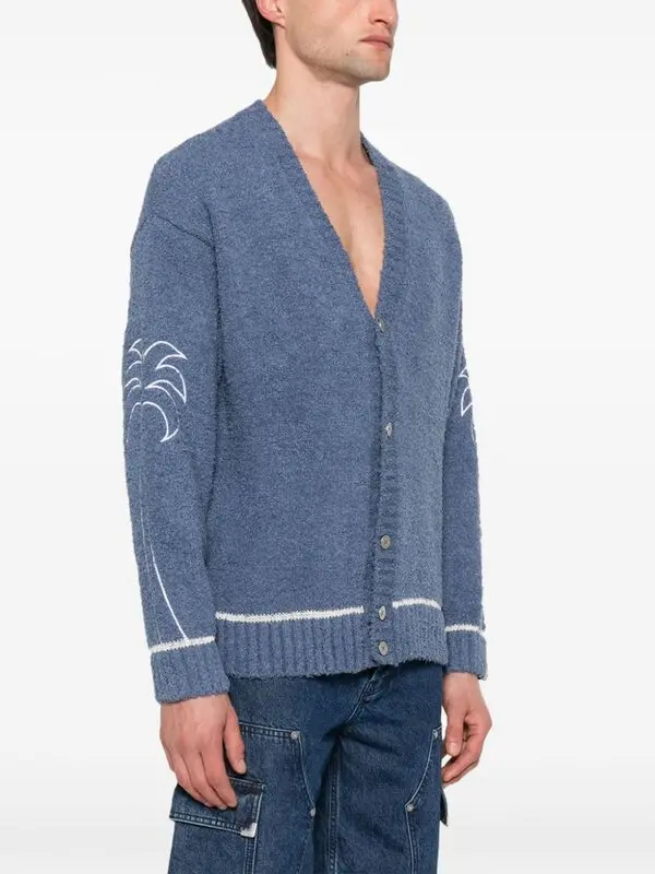 Palm Angels Palm Tree Embroidery Cardigan